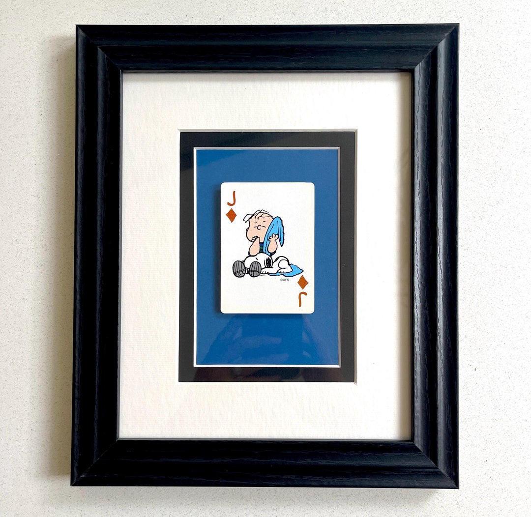 Linus * Snoopy Vintage 1998 * Framed Playing Card * Wall Art Gift - Etsy