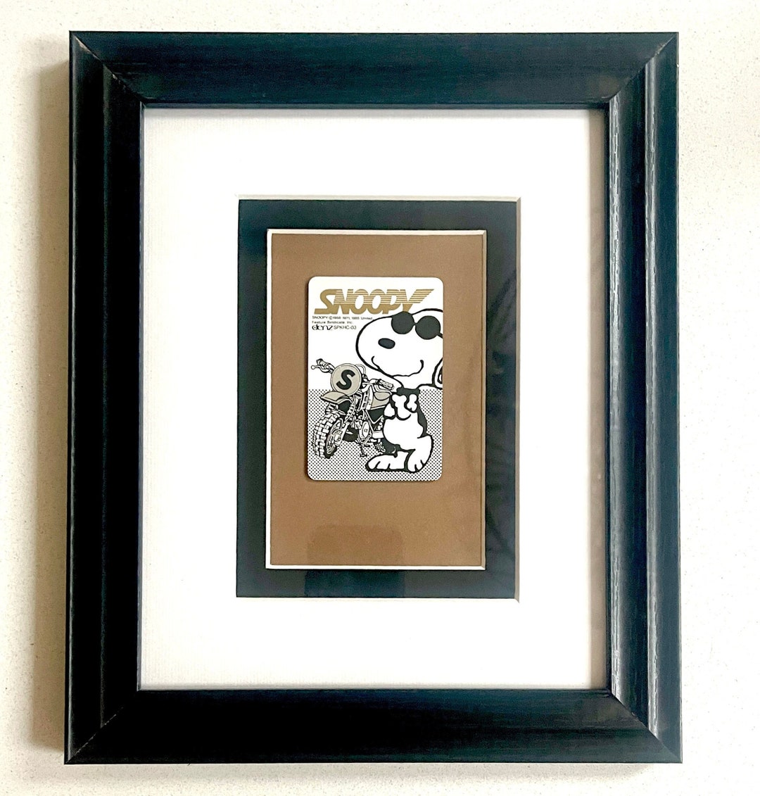 Snoopy Motorbike * Nintendo * 1980 Vintage Playing Card * Wall Art Gift ...