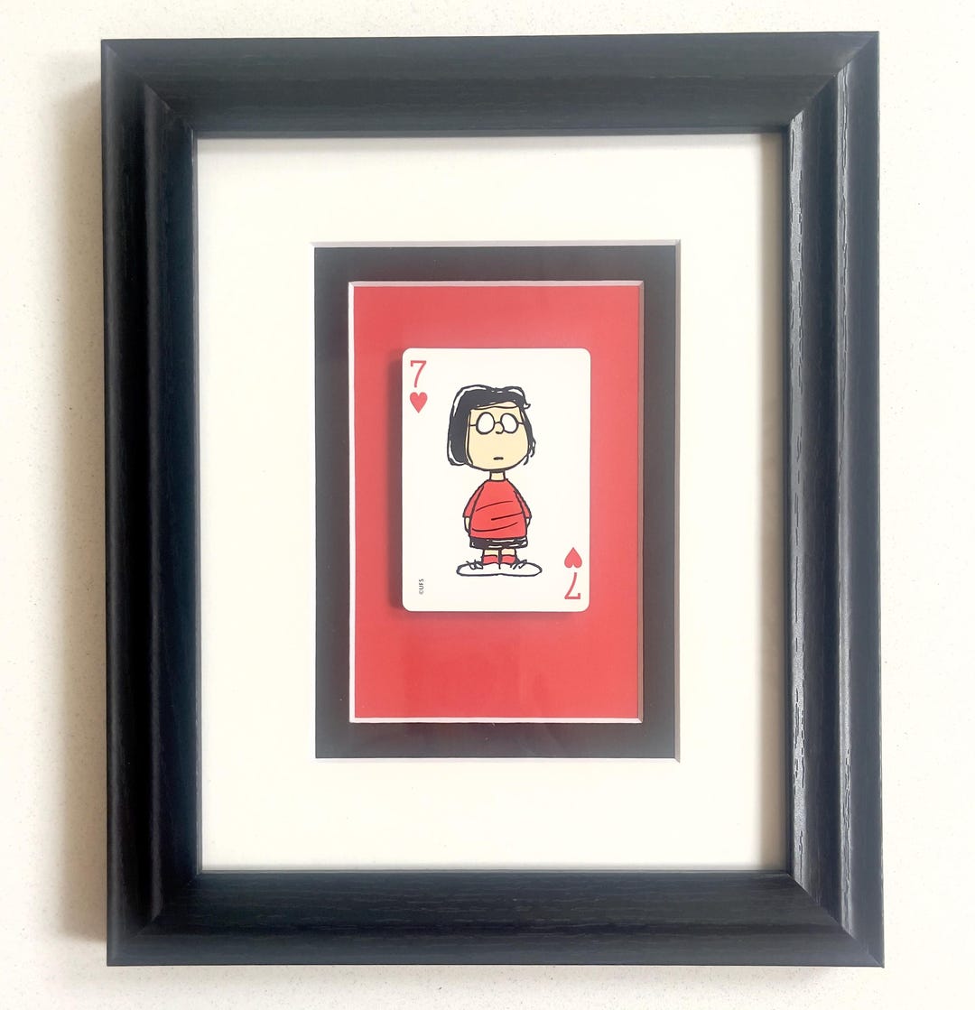 Marcie Snoopy and the Gang * Vintage 1998 * Schulz Framed Playing Card ...