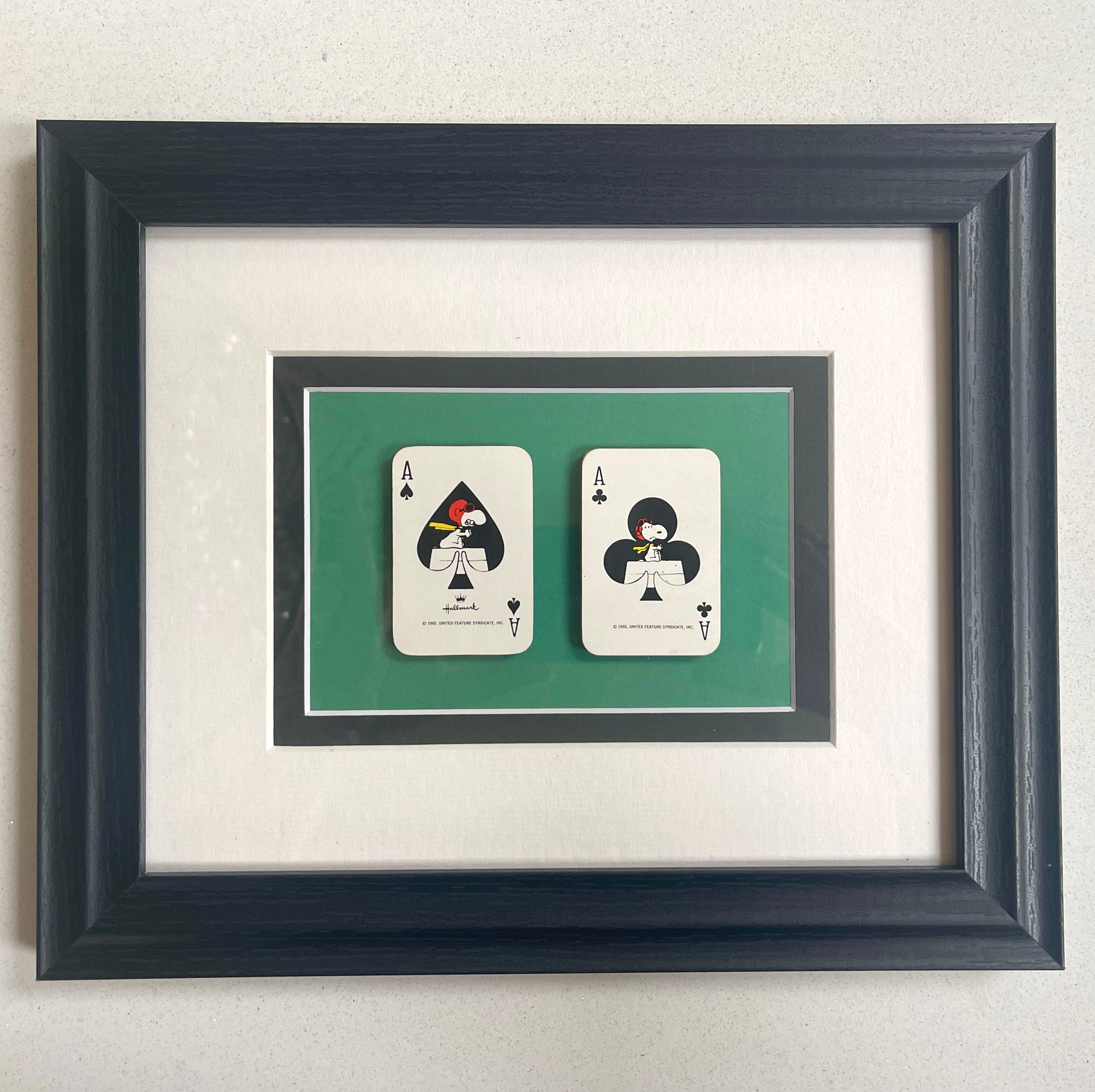 Snoopy * Miniature Peanuts Playing Cards * Vintage 1965 * Schulz Wall ...