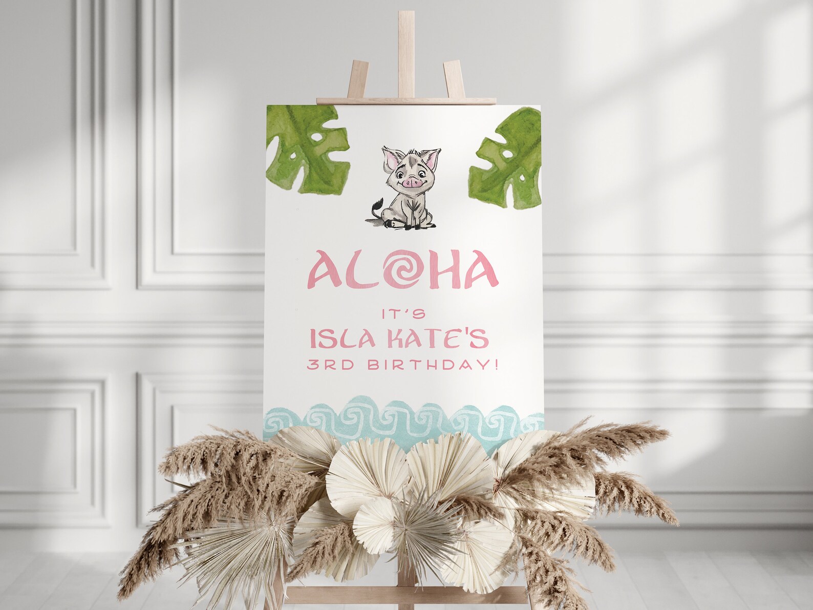 Pua & Hei Hei - Moana - Digital | Printable Welcome Sign - Etsy