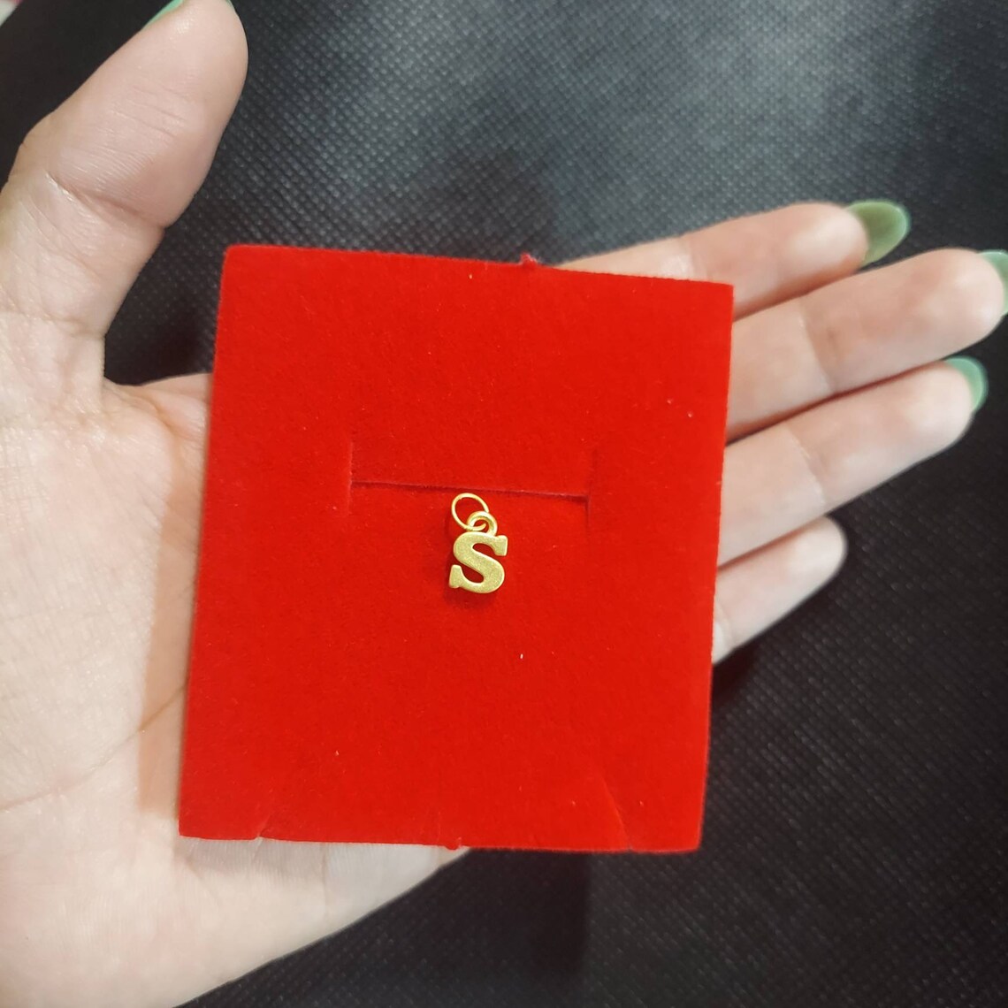 Real 999 24K Pure Gold Jewelry Initial Pendant Charm Necklace - Etsy