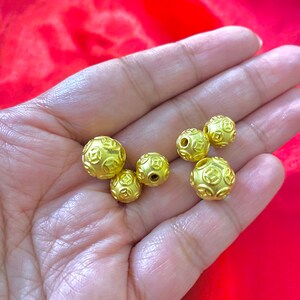 24K Gold Coin Ball Pendant: 999 Pure Gold Charm - Etsy