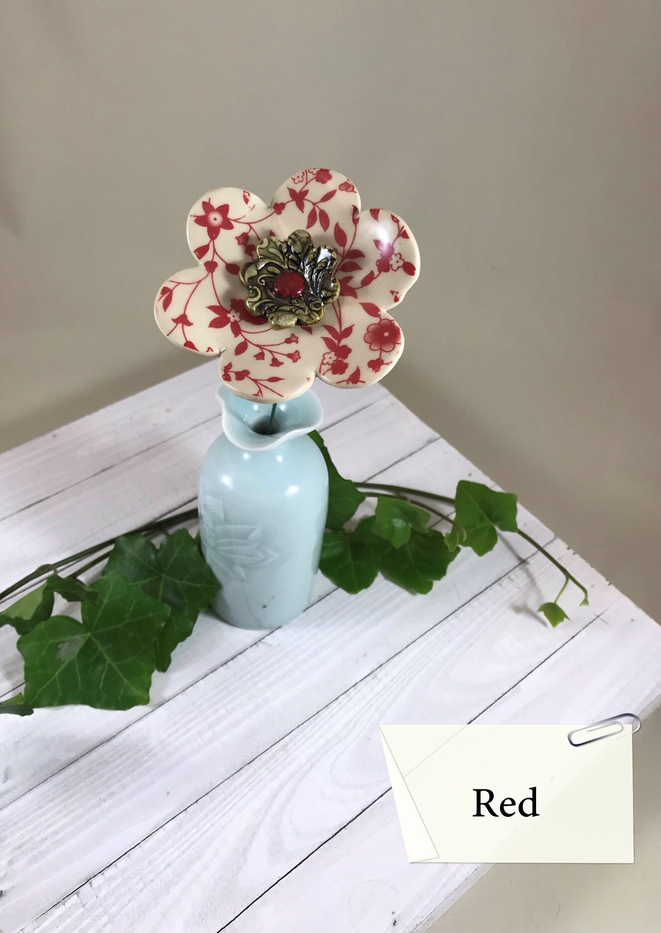 Ceramic Flowers With Rounded Petals Your Choice for Vase - Etsy