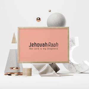 Jehovah Raah the Lord is My Shepherd Print Christian Prints Christian ...
