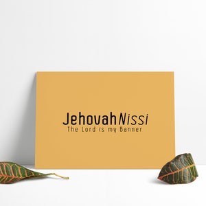 Jehovah Nissi • the Lord My Banner Print • Christian Prints • Christian ...