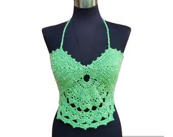 Crochet Lotus Mandala Halter Top - Etsy