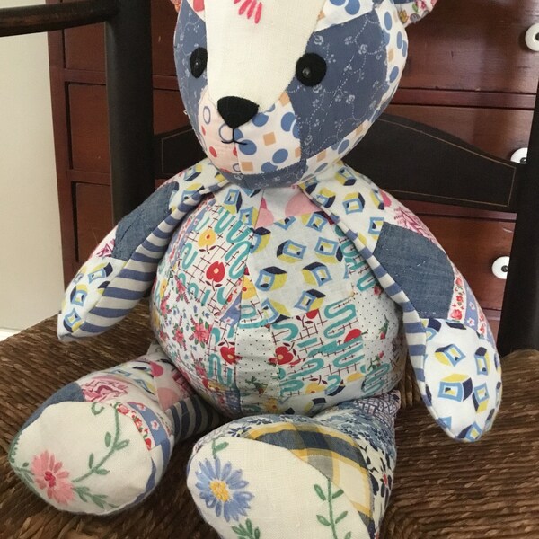 Quilt Teddy Bear - Etsy
