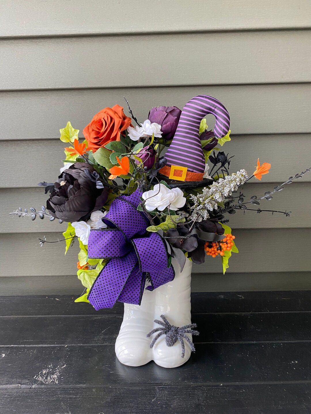 Halloween Centerpiece Mummy Boots Decor Primdaisy Creations - Etsy