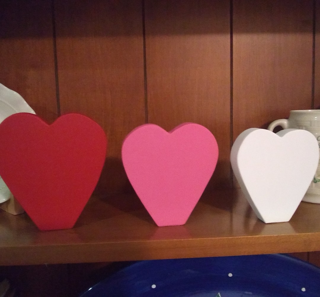 HEART WOOD Blocks - Valentines, Valentines Wood Sign, Valentines Day ...