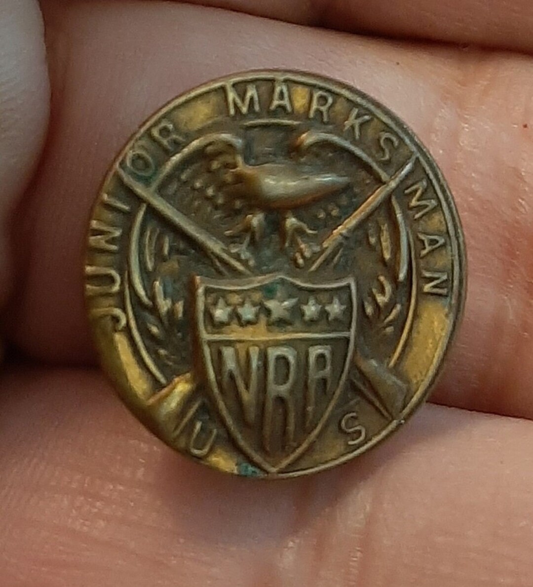 NRA Junior Marks Man Metal Button - Etsy