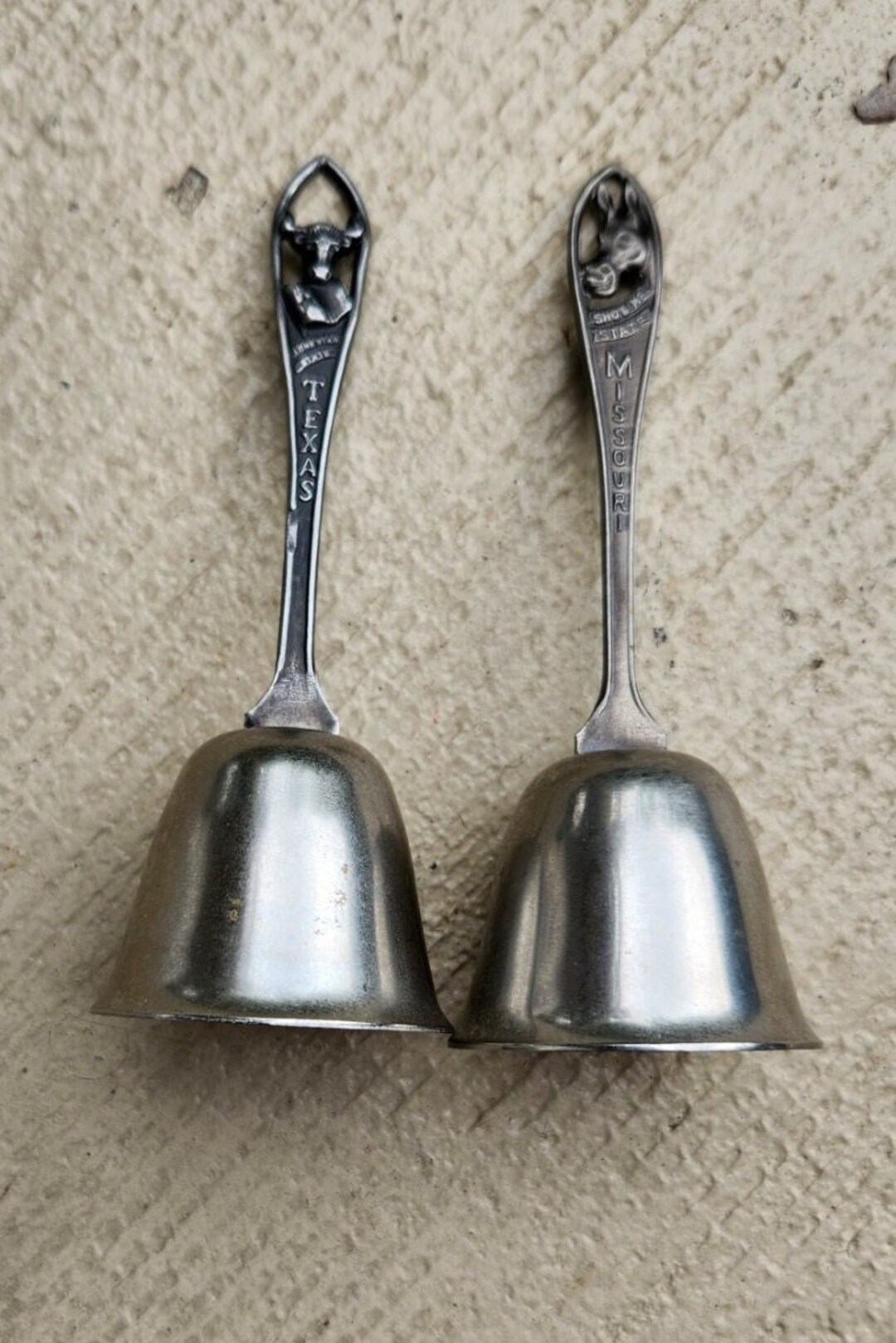 State Bell Pair Texas and Missouri 4 3/4 Tall Stainless Steel. - Etsy