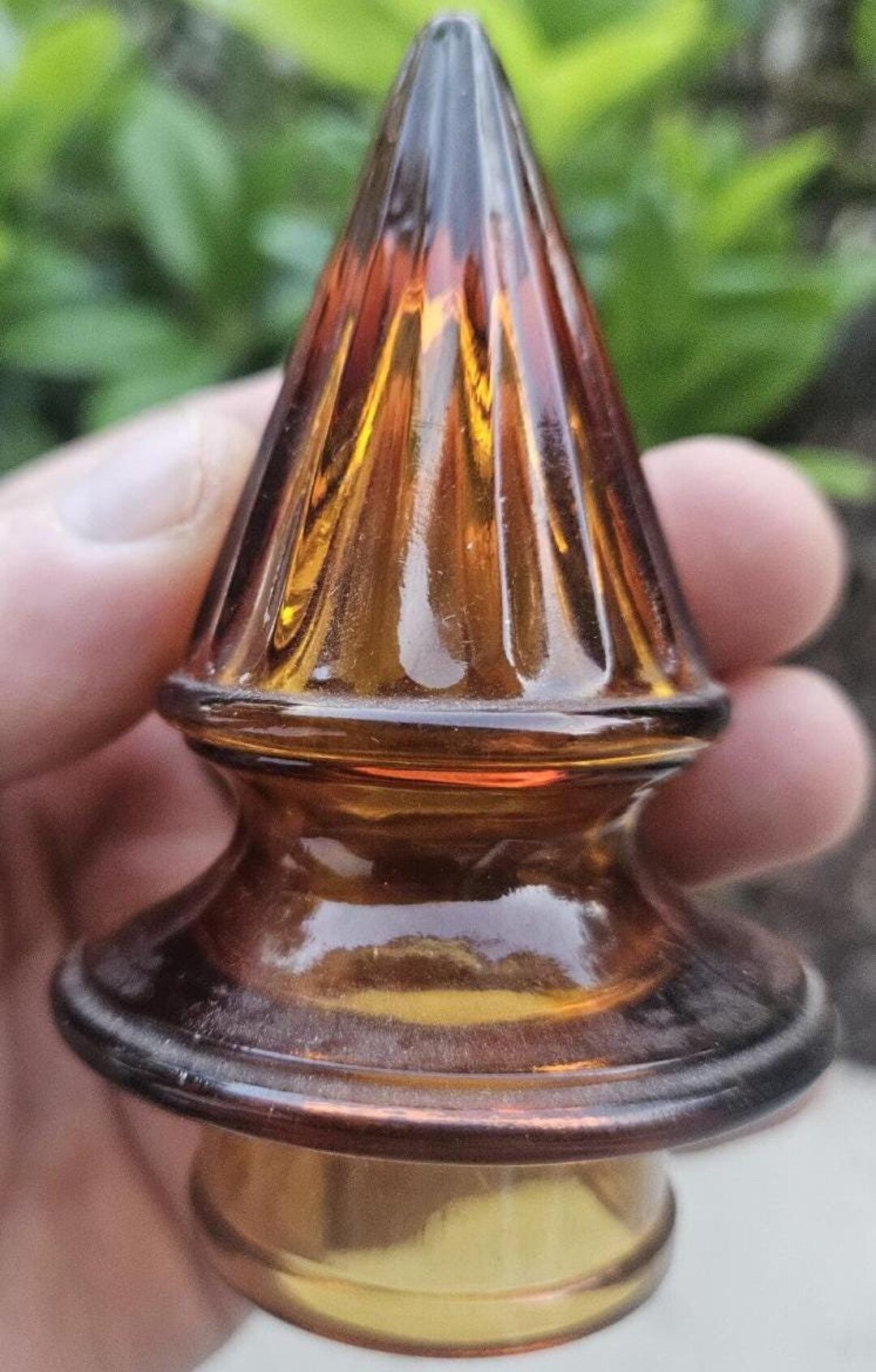 Amazing Perfect Vintage Amber Glass Insulator Topper the Best - Etsy