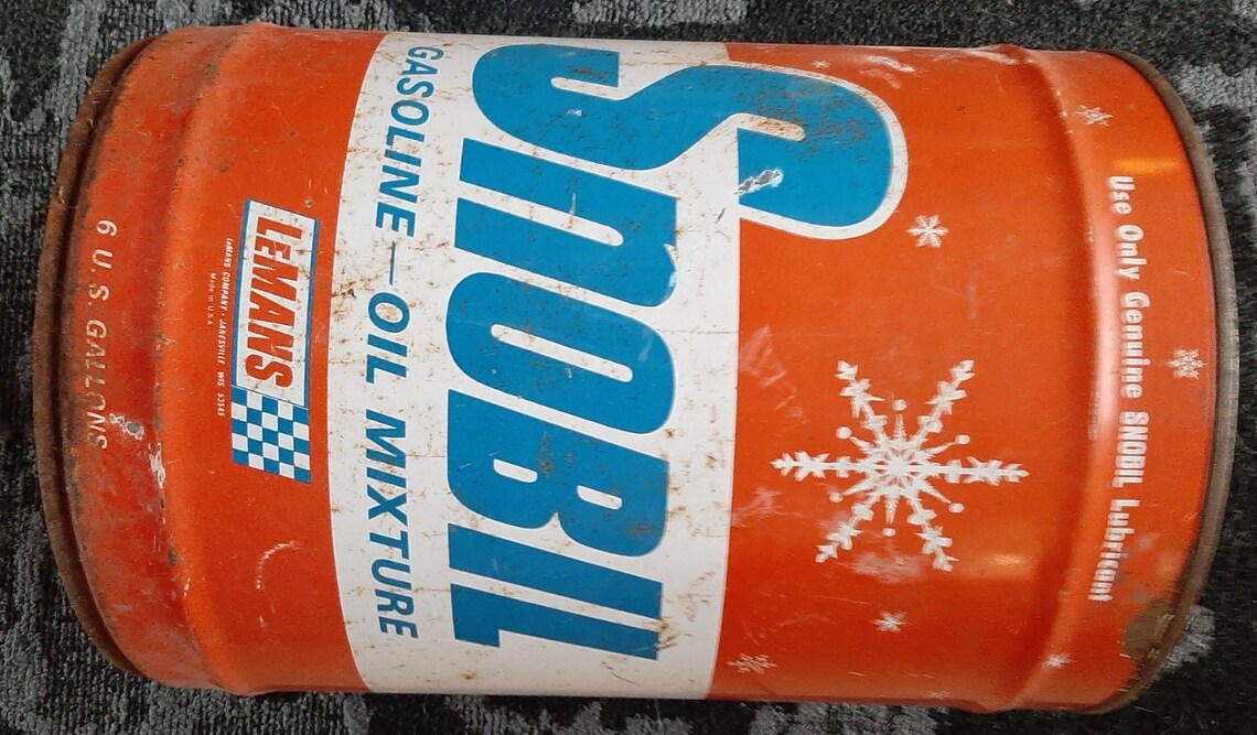 Leman's Snobil Six Gallon Tin Gas Can Gasoline and Oil - Etsy