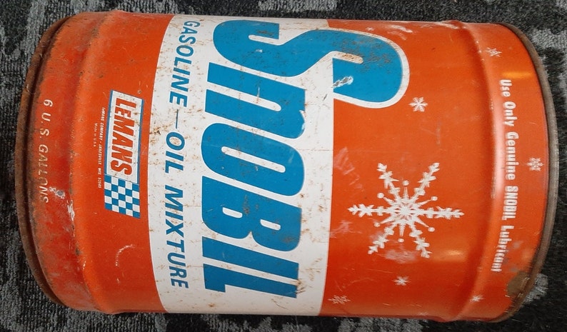 Leman's Snobil Six Gallon Tin Gas Can Gasoline and Oil - Etsy