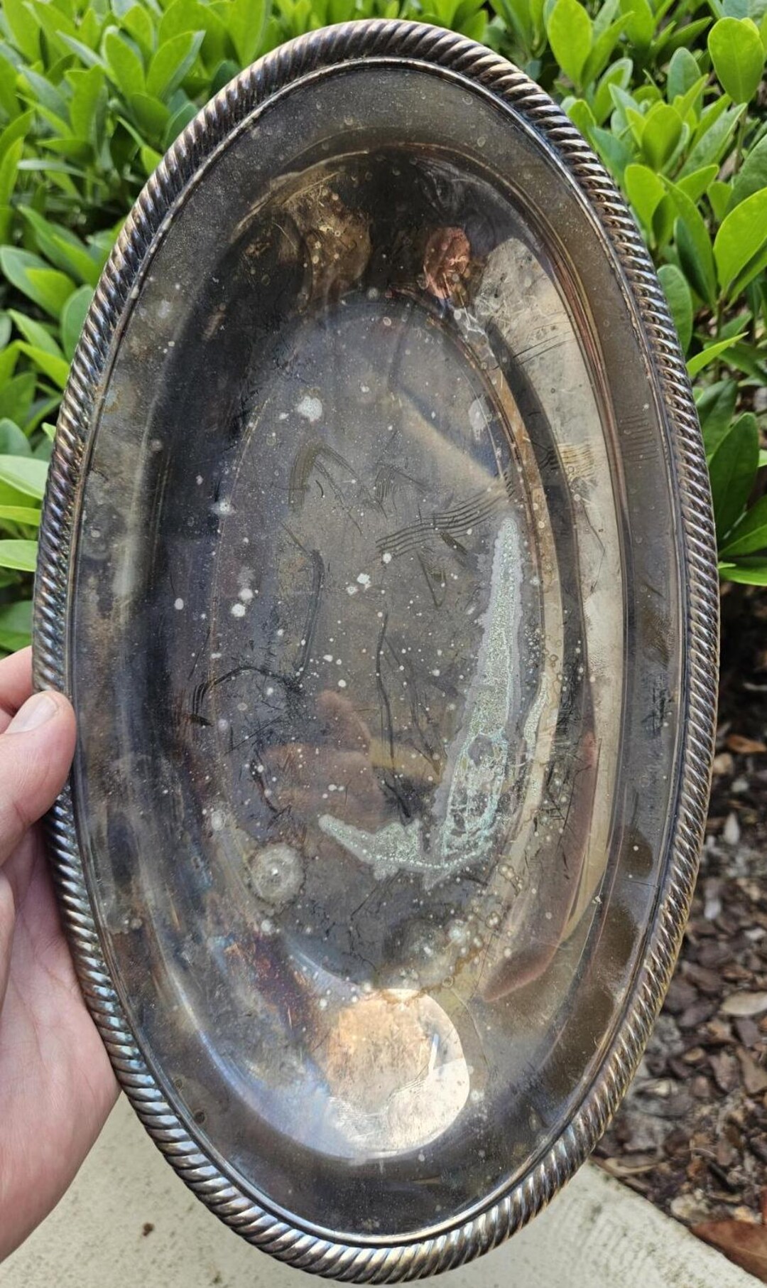 International Silver Company Silverplate USA Made Oval Tray Held the ...