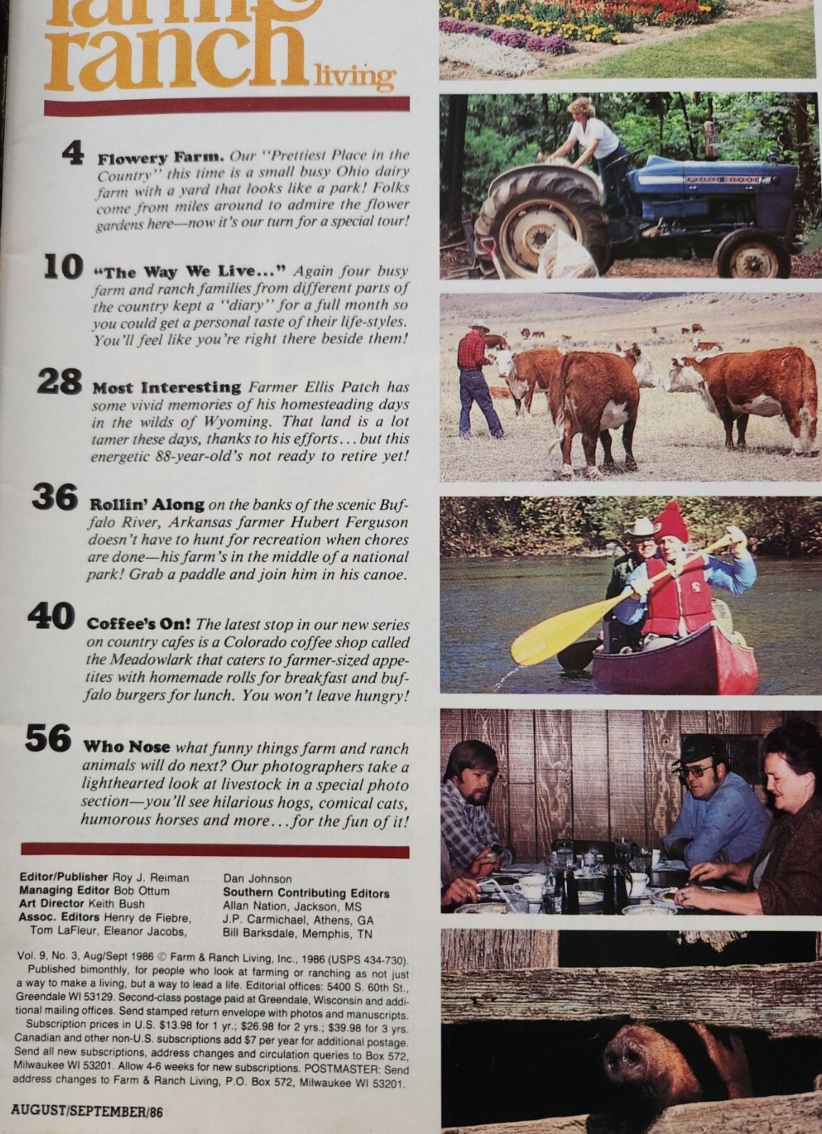 Farm and Ranch Living Magazine Aug Sept 1986 Really Country Folks - Etsy
