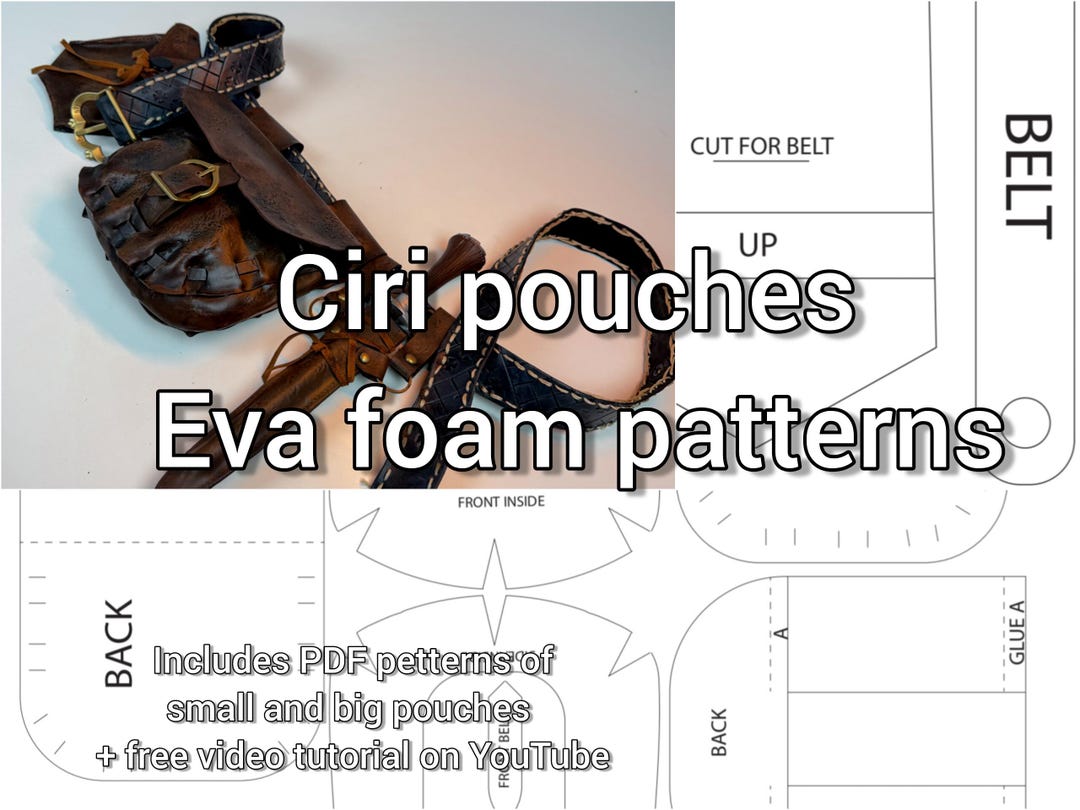 Ciri Pouches Eva Foam Cosplay Patterns the Witcher - Etsy