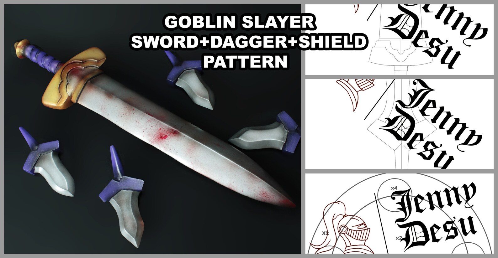 Goblin Slayer Swordshielddagger Patterns - Etsy