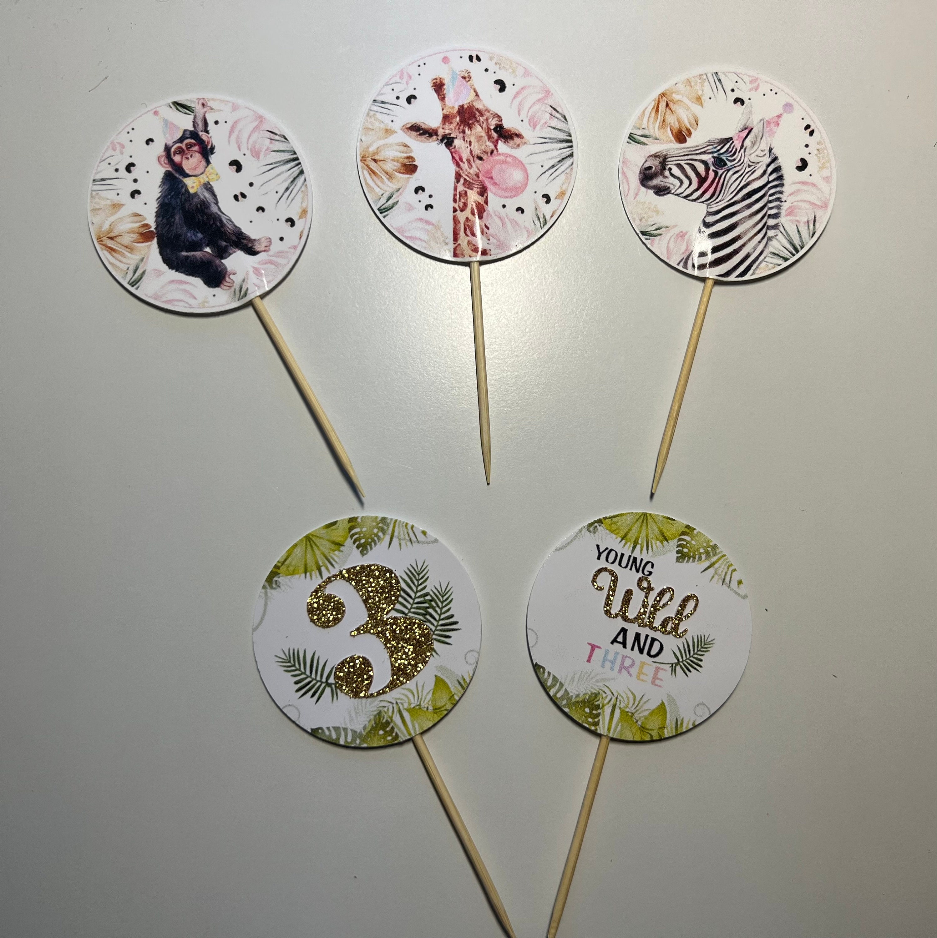 Young Wild and THREE Cupcake Toppers - Etsy