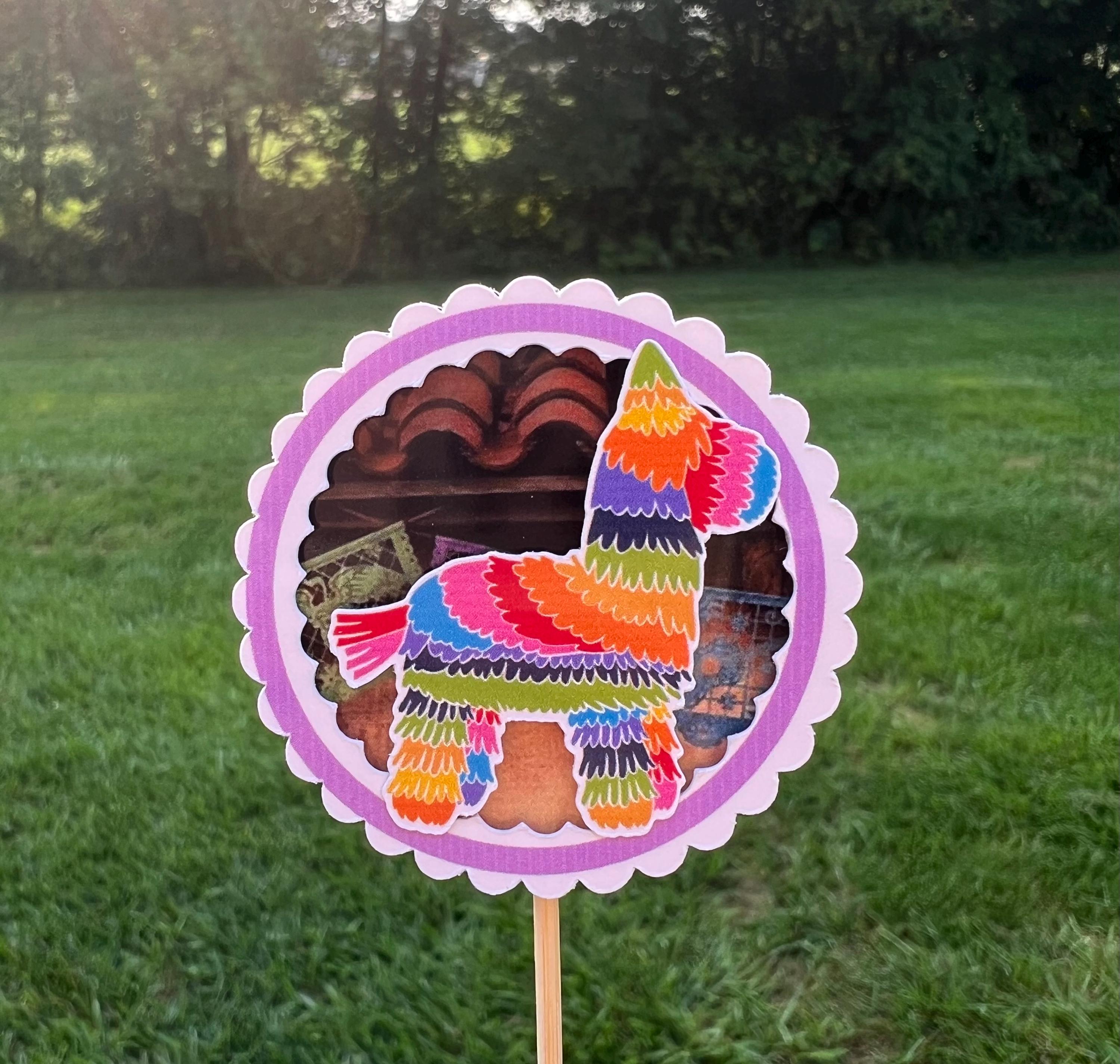 Handcrafted Mexican Fiesta Cupcake Toppers – Taco Party Decorations ...