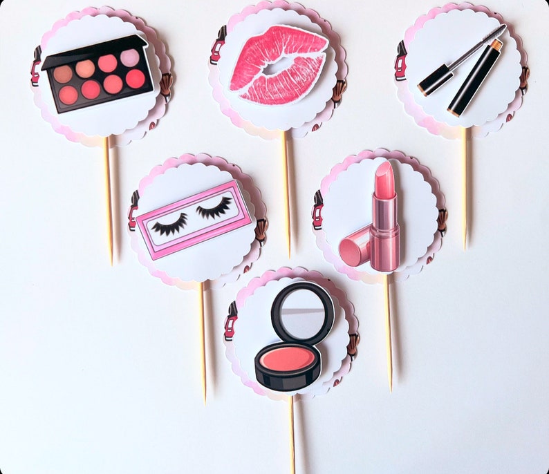 Makeup Cupcake Toppers (3D) - Etsy