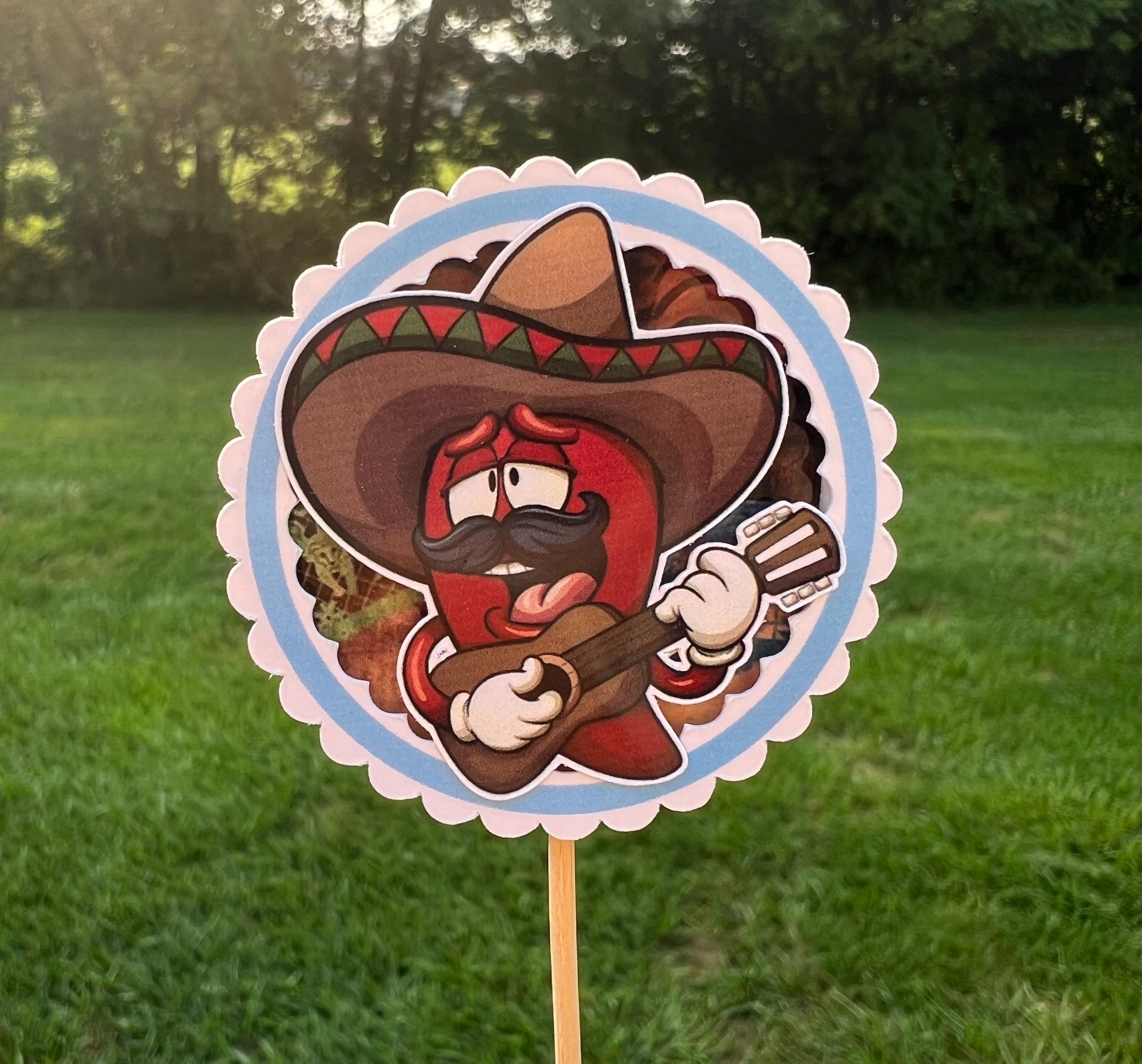 Handcrafted Mexican Fiesta Cupcake Toppers – Taco Party Decorations ...