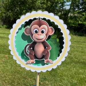Monkey Cupcake Toppers (3D) - Etsy