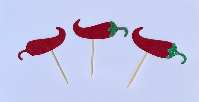 Red Chili Pepper Cupcake Topper - Etsy