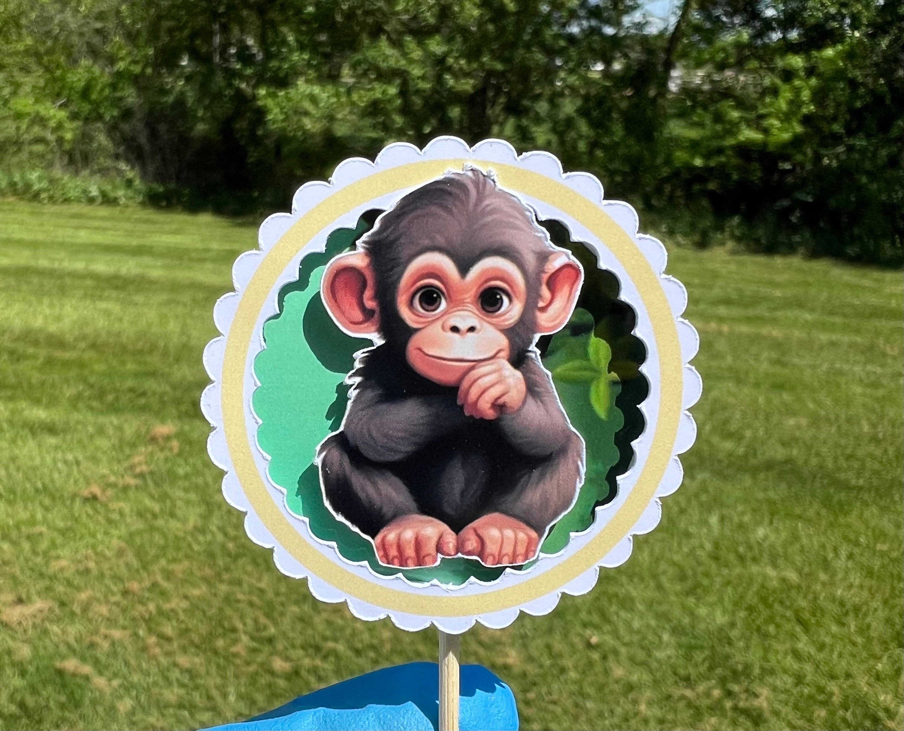 Monkey Cupcake Toppers (3D) - Etsy