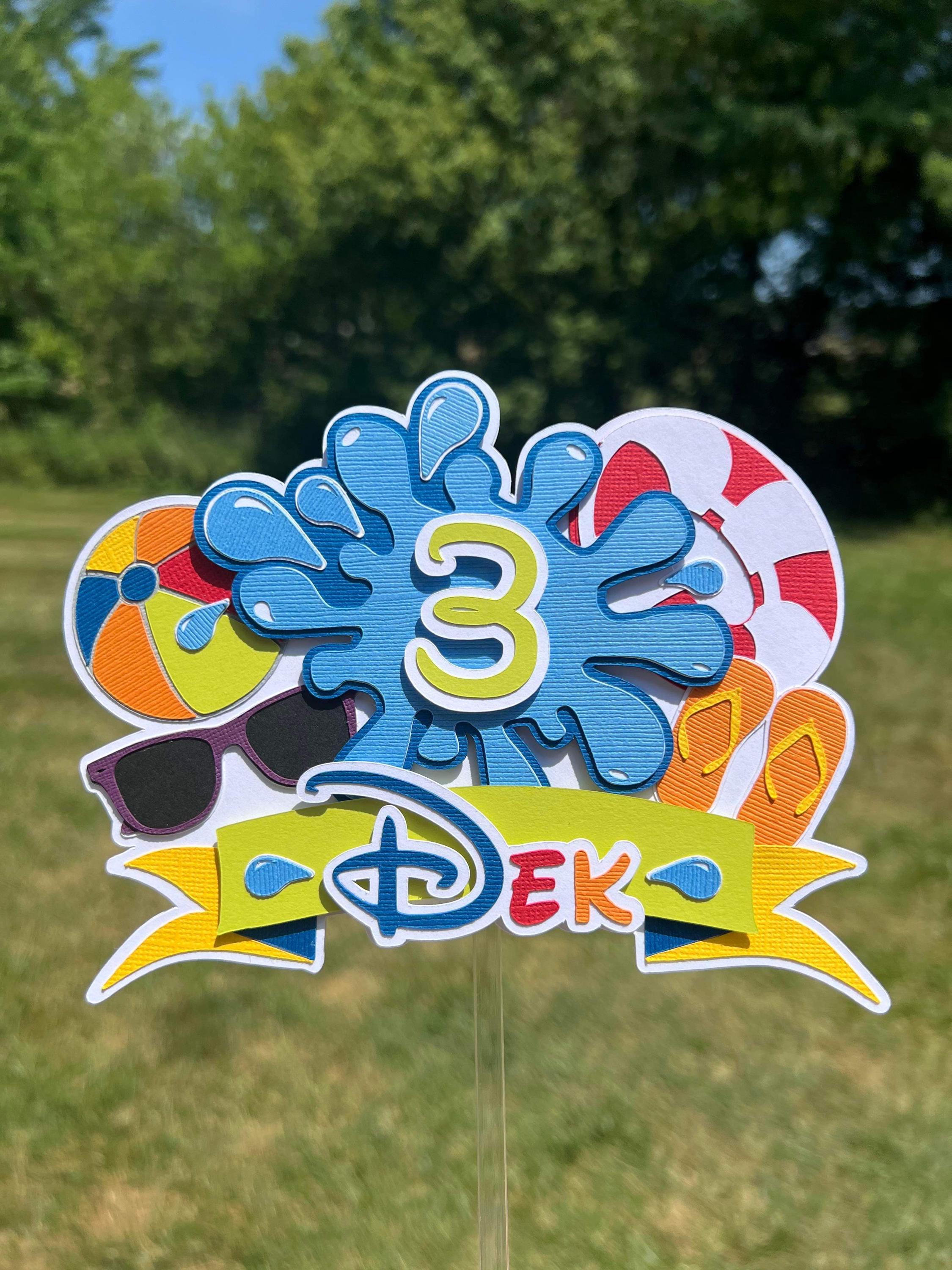 Splash Cake Topper (3D) Personalized - Etsy