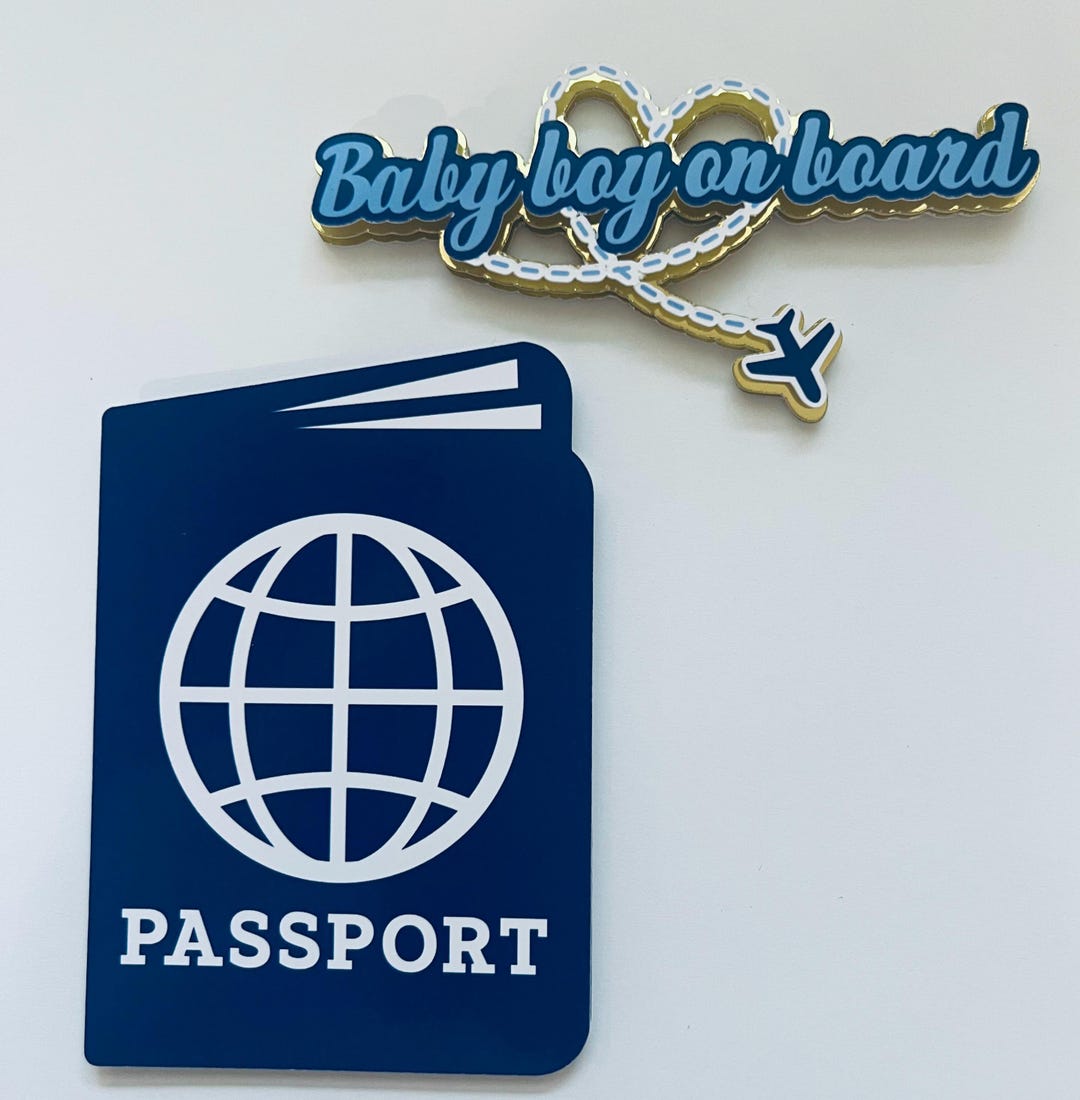 Passport Baby Boy on Board Cake Topper – Travel Baby Shower Decor ...
