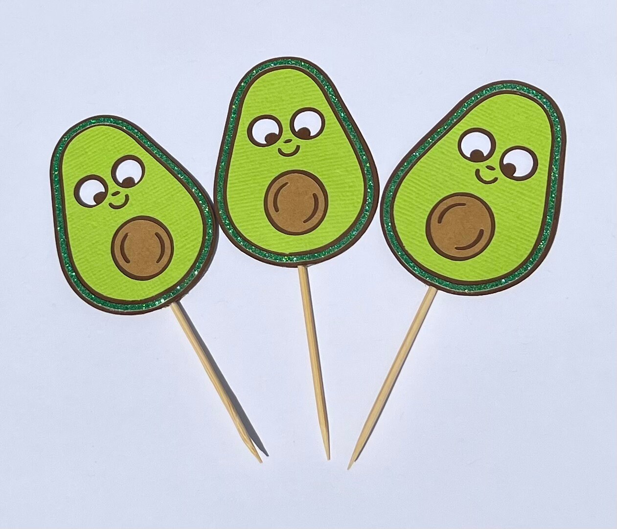 Avocado Cupcake Toppers - Etsy