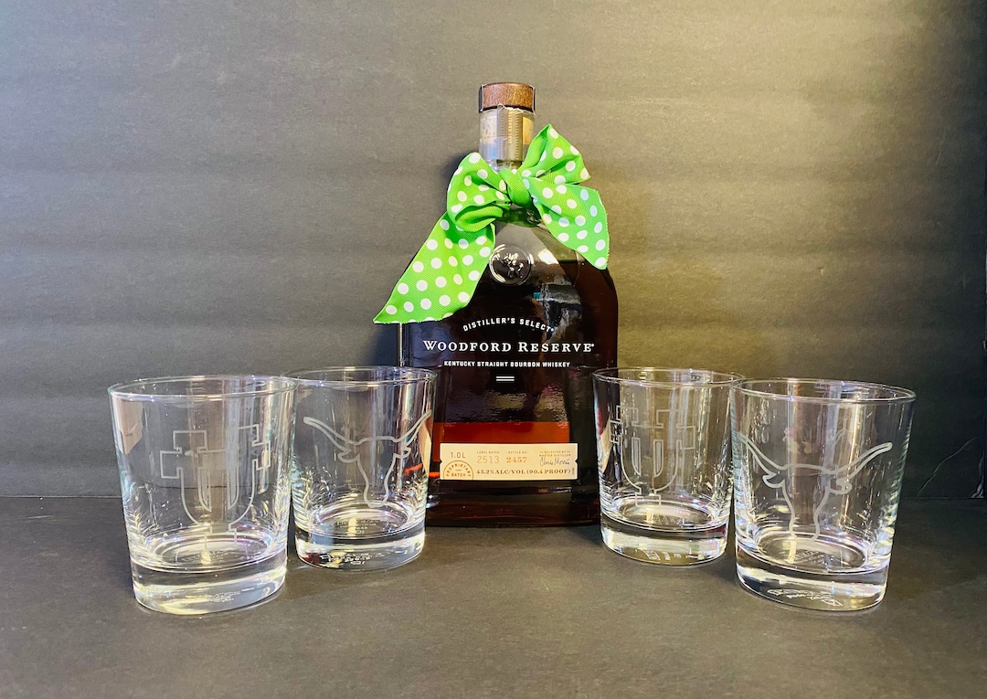 University of Texas at Austin Longhorns UT Hand Etched Glasses (set of ...