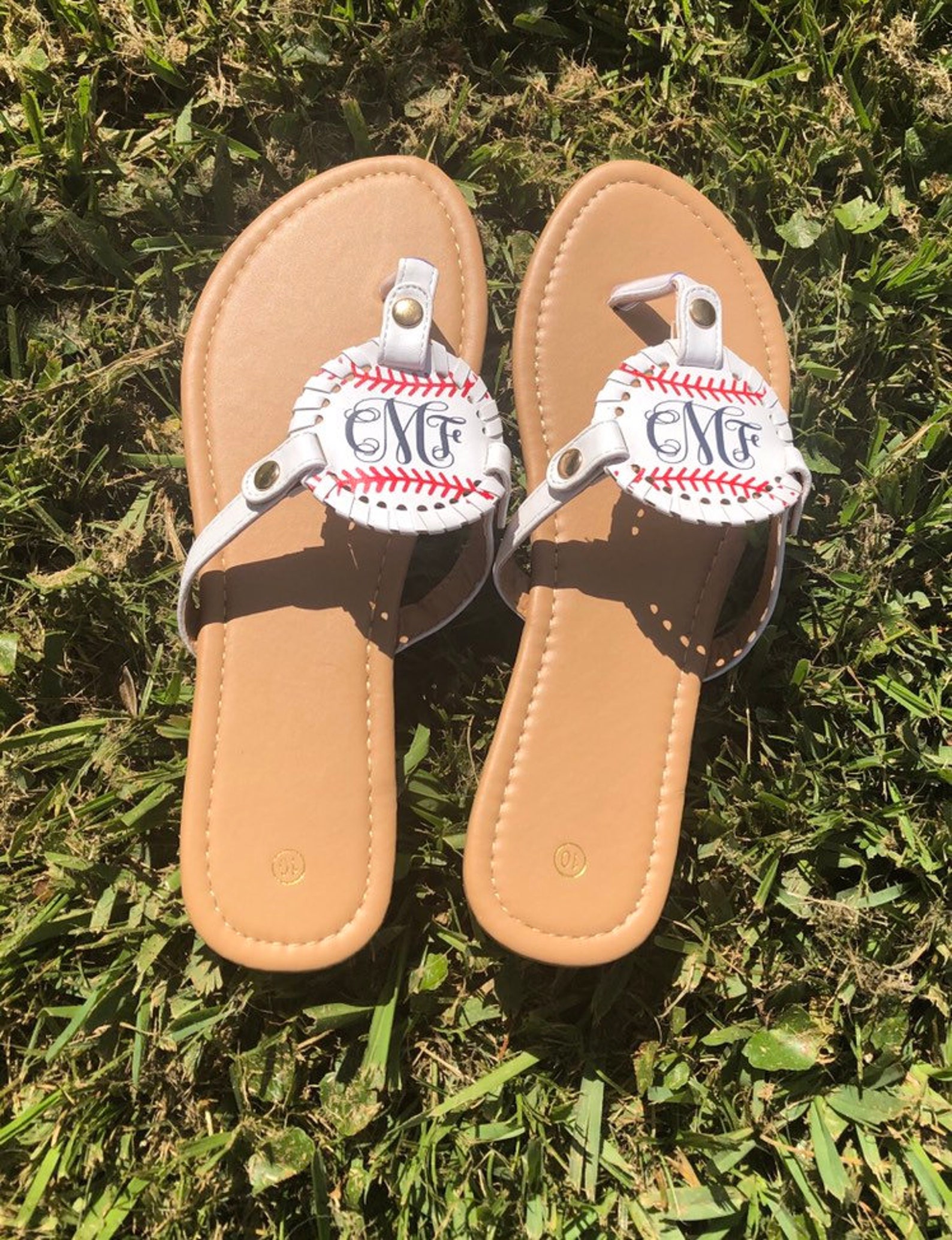 Personalized Baseball Sandals flip flops | Etsy