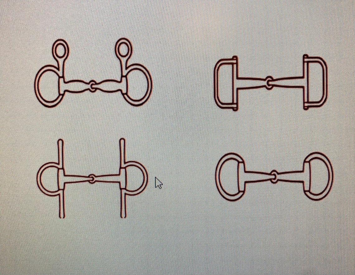 Hand Etched Bridle Bit Glasses set of 4 - Etsy