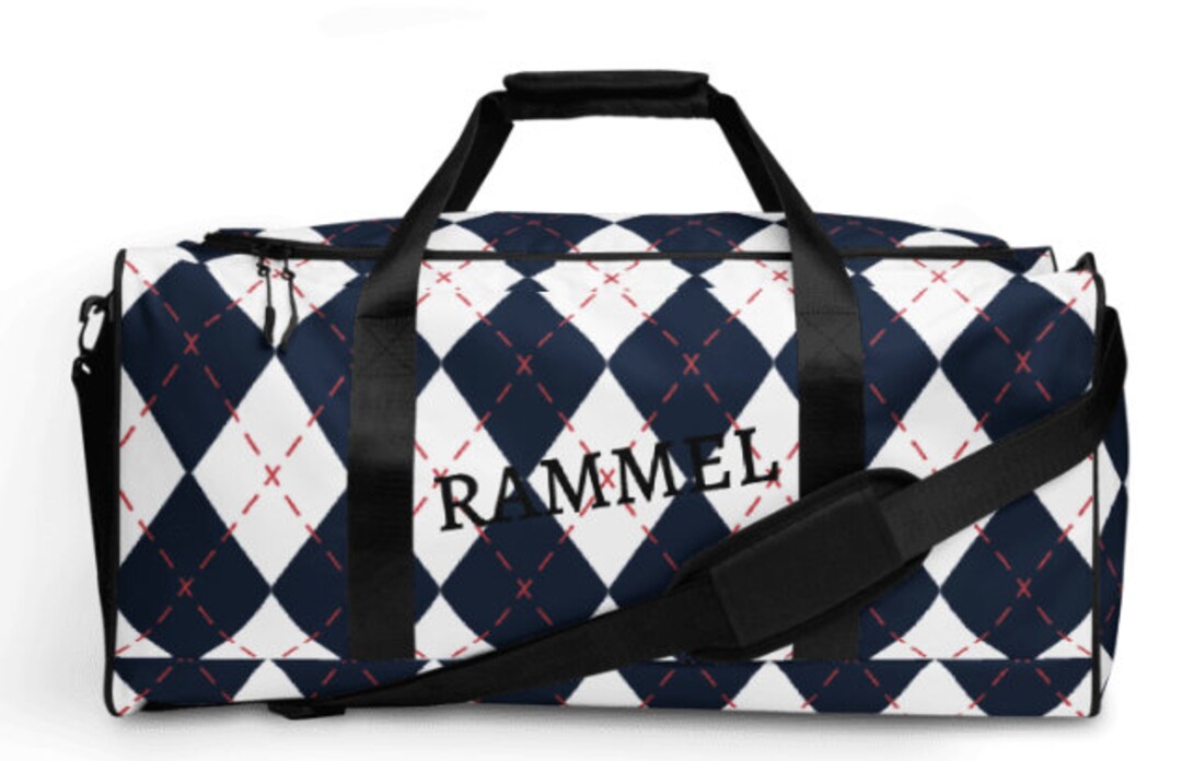 Custom Name Embroidered Duffle Bag Personalized Travel Luggage ...