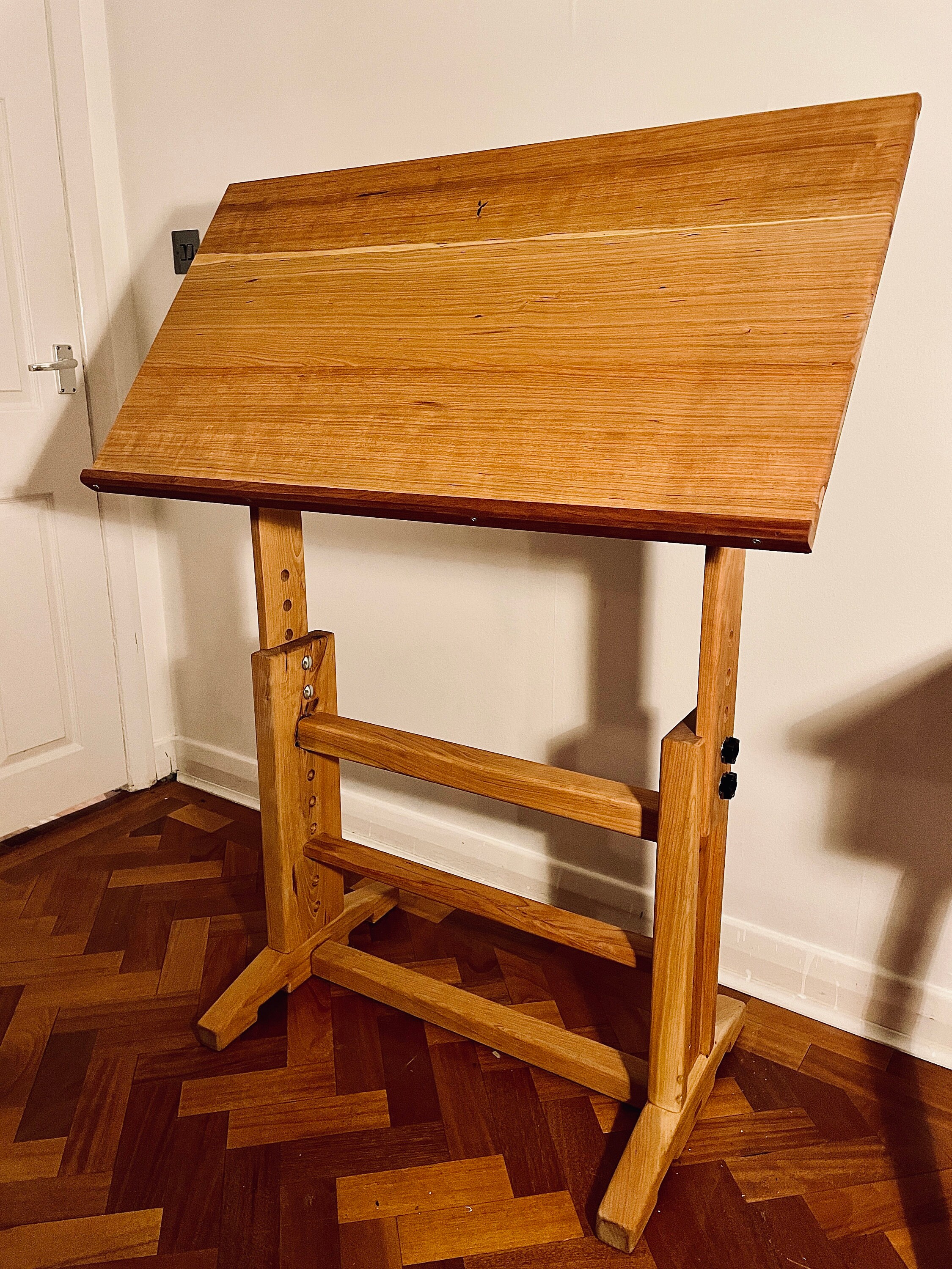 Wooden Drafting Table / Easel / Standing Desk - Height Adjustable and ...