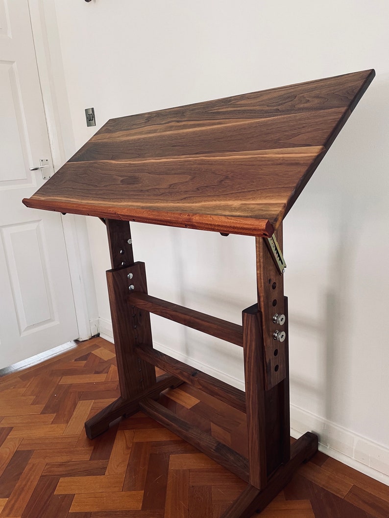 Wooden Drafting Table / Easel / Standing Desk - Height Adjustable and ...
