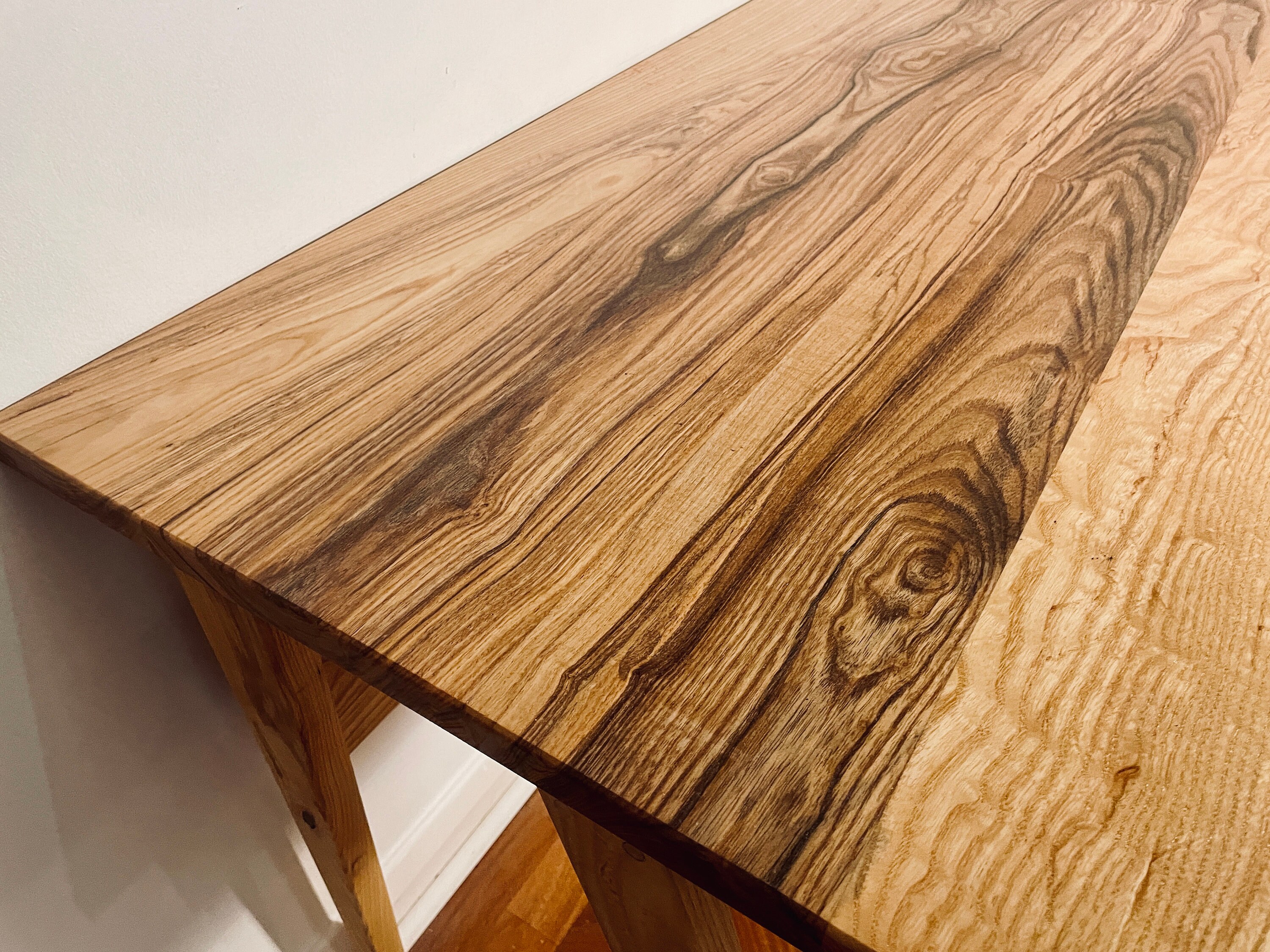 Wooden Desk With Slanted Legs and Drawer - Customisable - Etsy UK