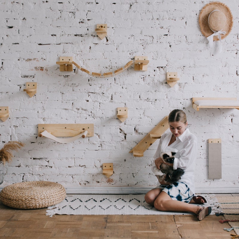 Cat Wall Posts Steps - Etsy