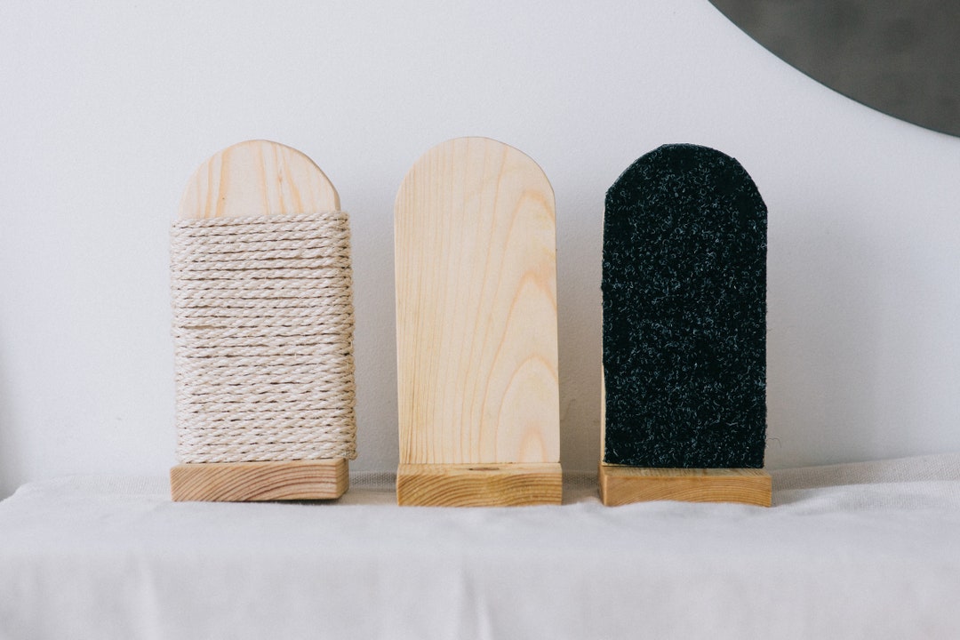 Wall Mounted Wood Cat Steps With Carpet or Sisal Rope, Pet Wooden ...