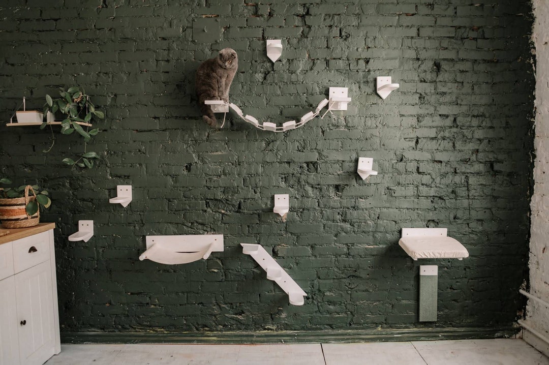 White Pine Wood Catio Wall Post (play Furniture Cat Shelves) Includes ...