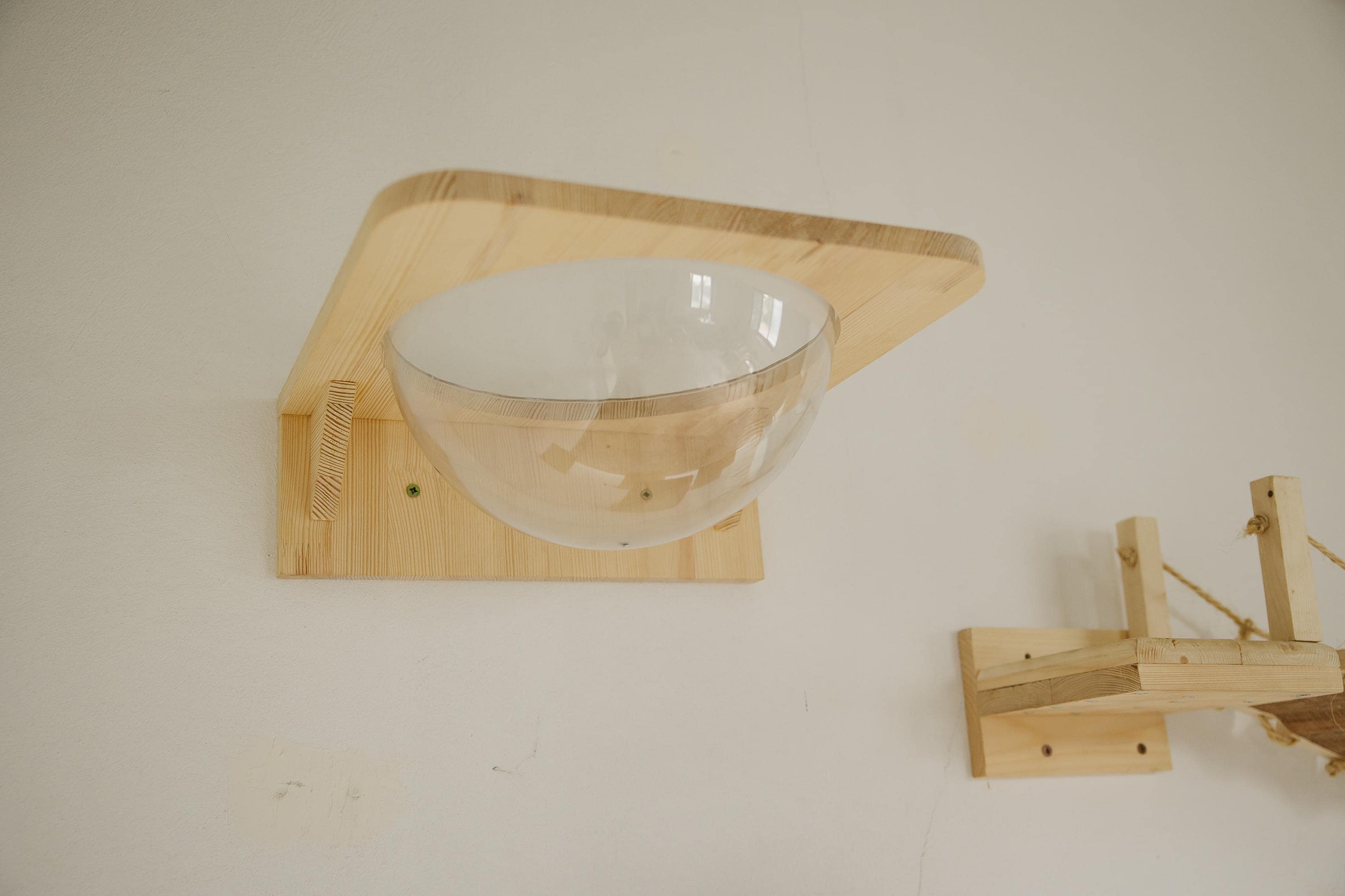 Wooden Cat Shelf, Wall Mounted Bed Made From Natural Ecological Wood ...