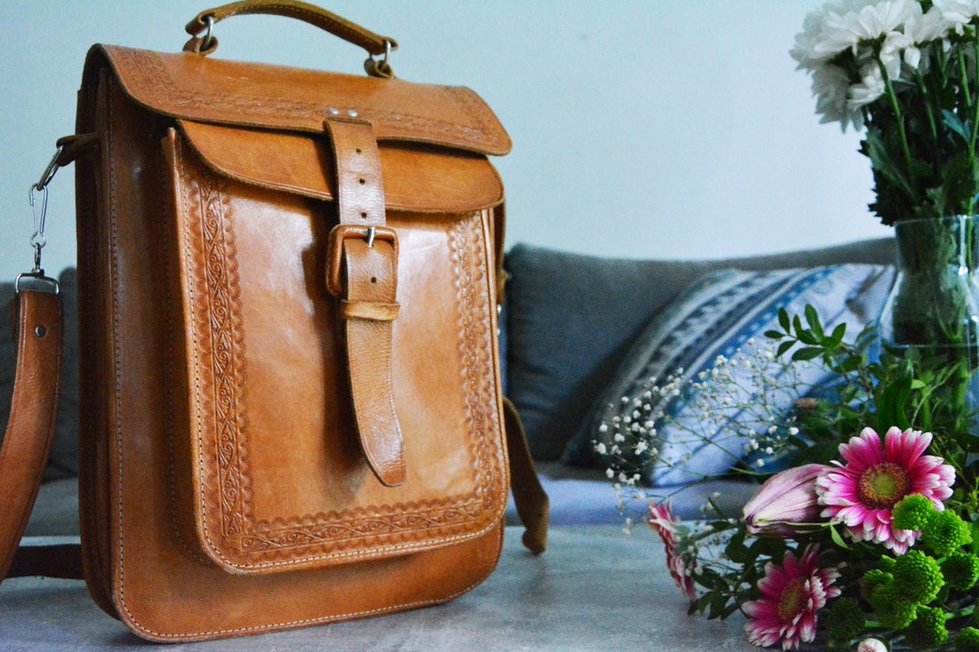 Leather Vintage Boho Bag / Brown Leather / Boho Bag / Hipster - Etsy