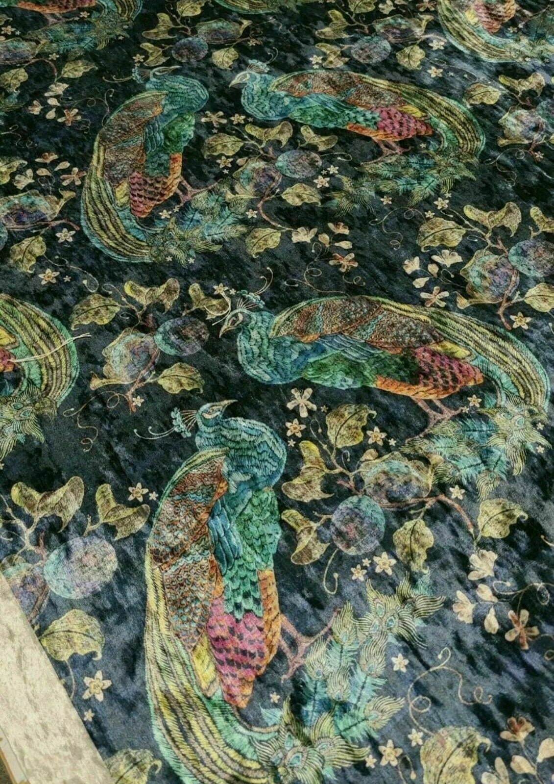 Craft Supplies & Tools Art Of The Loom Peacock Opulence Navy Curtain ...