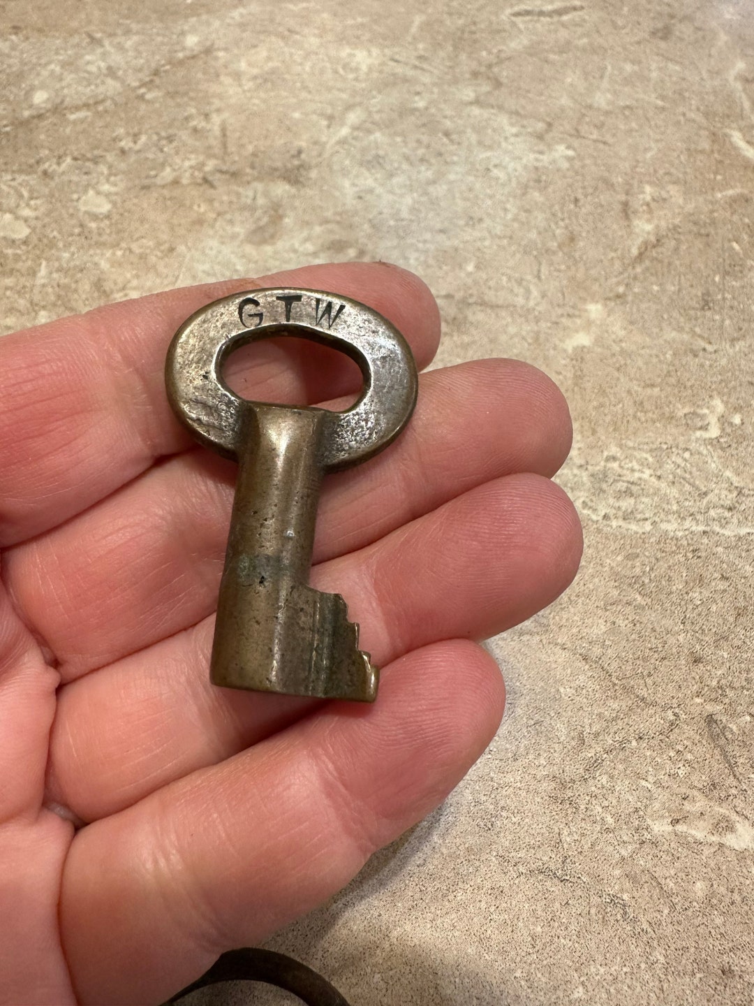 Vintage Brass Railroad Key GTW Grand Trunk Western - Etsy