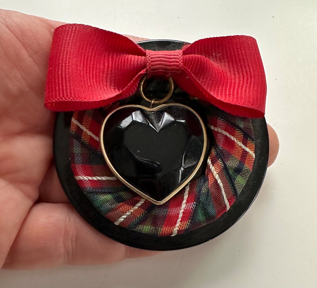 Vintage Plaid Tartan Lucite Brooch: Scottish Pin - Etsy UK