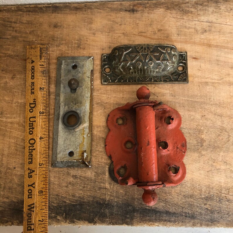 Vintage Hardware Parts Salvaged Distressed Patina Altered Art - Etsy