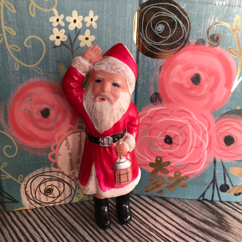 Vintage Celluloid Santa Claus Christmas Decoration Japan - Etsy